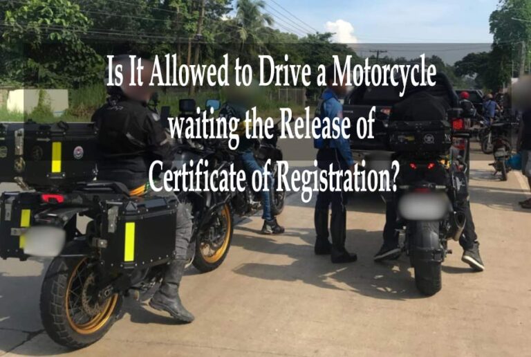 Is It Allowed to Drive a Motorcycle waiting the Release of Certificate ...